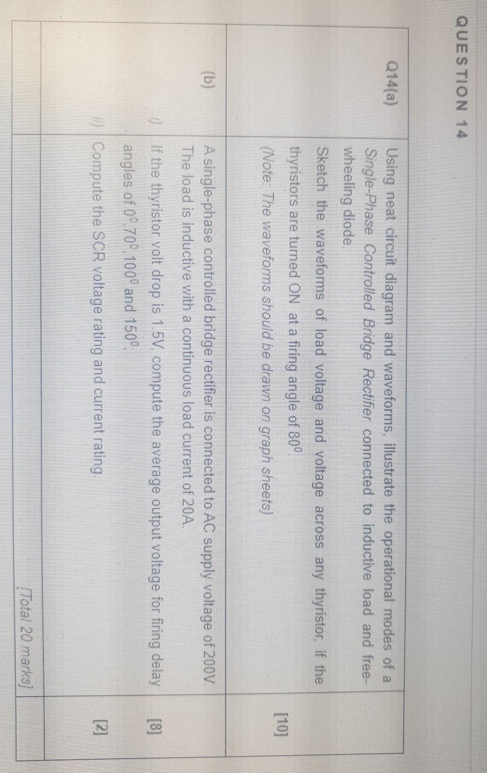 Solved QUESTION 14 Q14(a) Using neat circuit diagram and | Chegg.com
