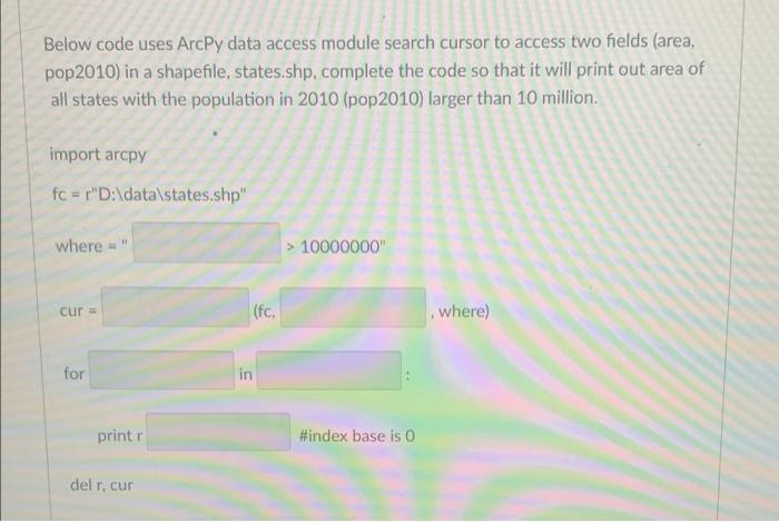 Solved 0 / 10 pts Question 16 Complete the code below to | Chegg.com