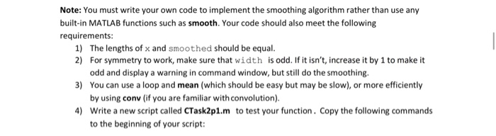 Solved 1. Smoothing filter A smoothing filter averages out | Chegg.com