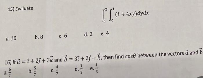 Solved 8²1_n (f) axay =? 1. Given f(x, y) = ye". What is the | Chegg.com