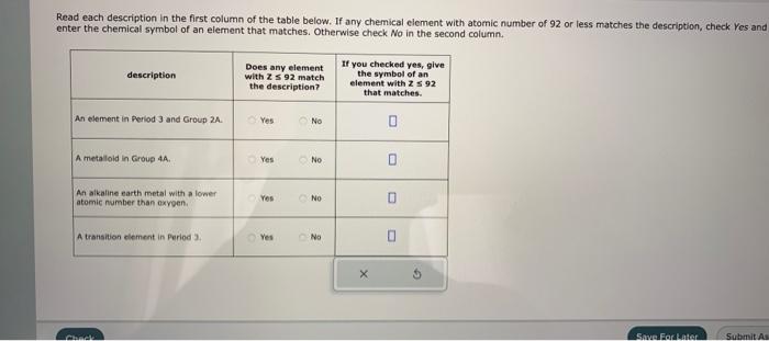 Solved Read each description in the first column of the | Chegg.com