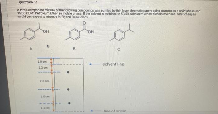 Solved QUESTION 10 A three-component mixture of the folowing | Chegg.com