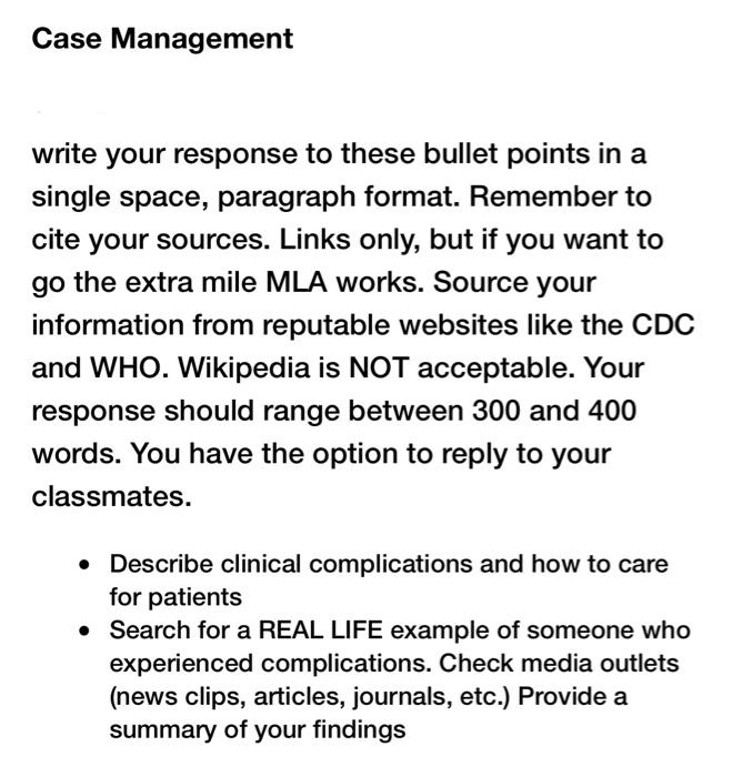 [Solved]: write your response to these bullet points in a s