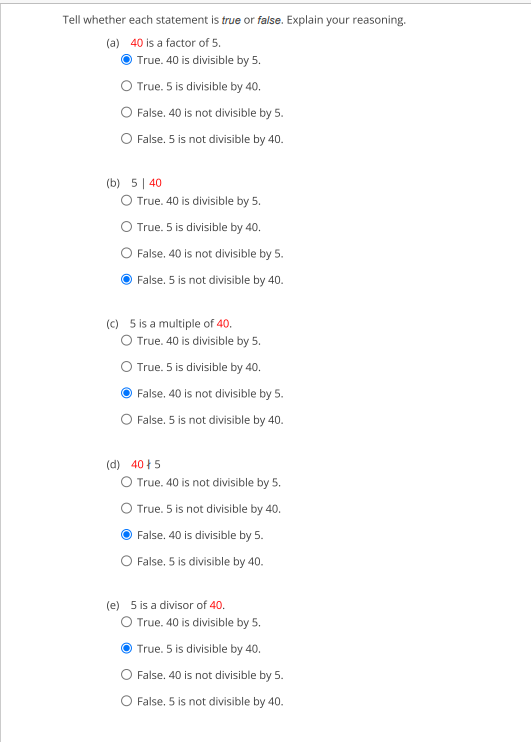 Solved Tell whether each statement is true or false. Explain | Chegg.com