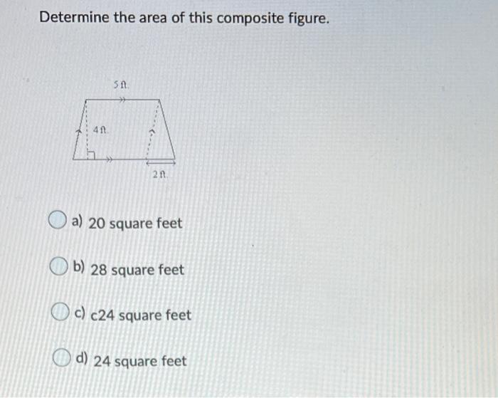 Solved Determine the area of this composite figure. 51 41 21 | Chegg.com