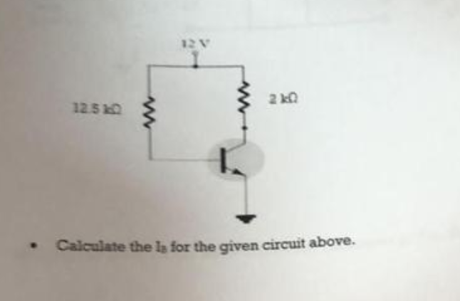 Solved Calculate the IB for the given circuit above. | Chegg.com