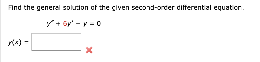 Solved Find the general solution of the given second-order | Chegg.com
