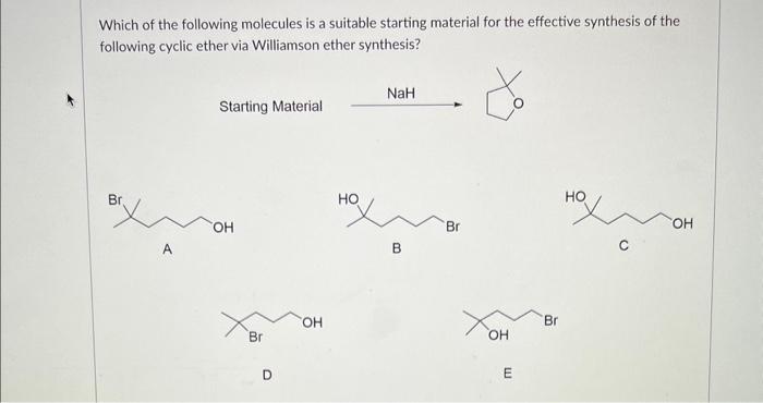 Solved Which of the following molecules is a suitable | Chegg.com