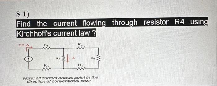 Find the current flowing through resistor R4 using | Chegg.com