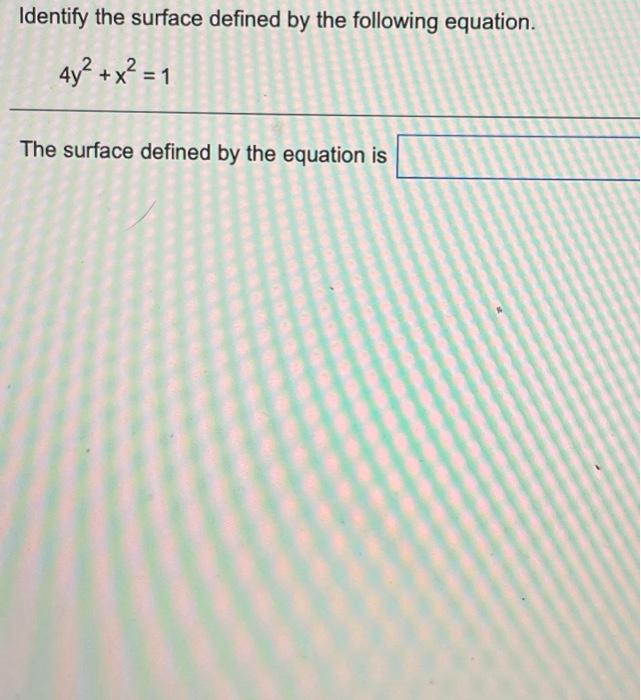 Solved Identify the surface defined by the following | Chegg.com