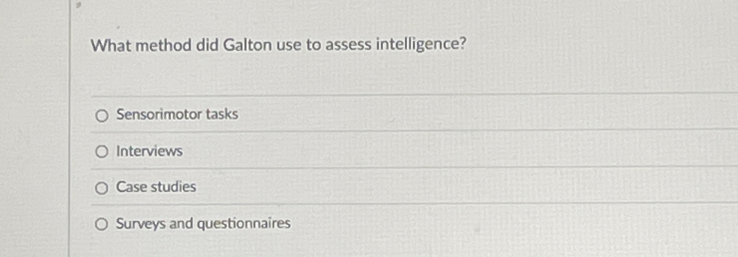 Solved What method did Galton use to assess | Chegg.com