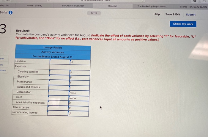 Solved Saved Help Save & Exit Submit Check my work Lavage | Chegg.com