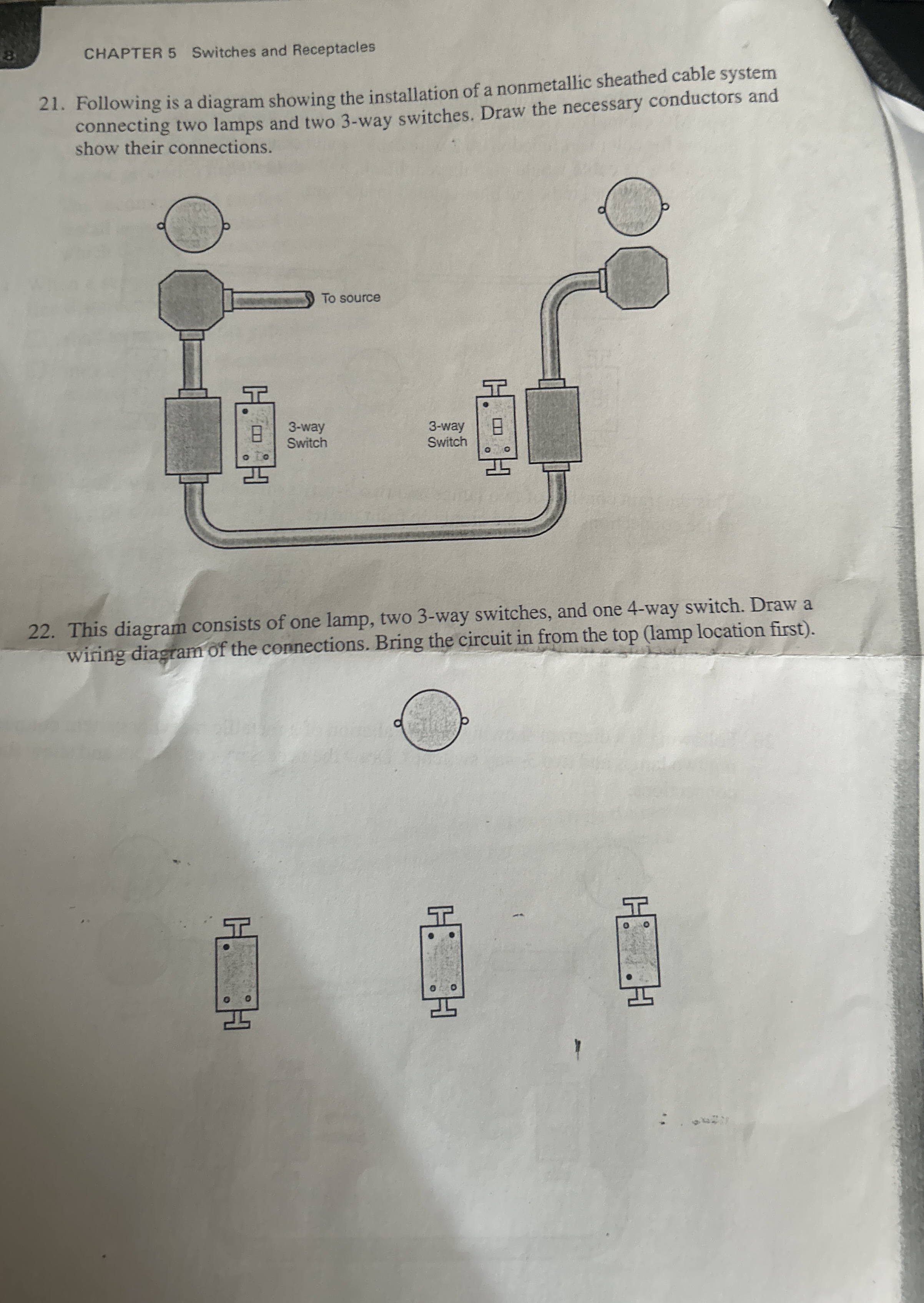 Solved CHAPTER 5 ﻿Switches and Receptacles21. ﻿Following is | Chegg.com