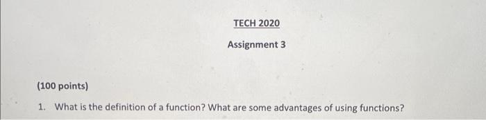 Solved 1. What is the definition of a function? What are | Chegg.com