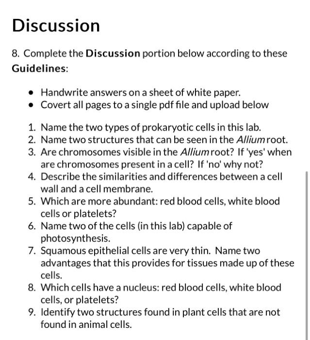 Solved Lab 07 - Cells Prokaryotic \& Eukaryotic Introduction | Chegg.com