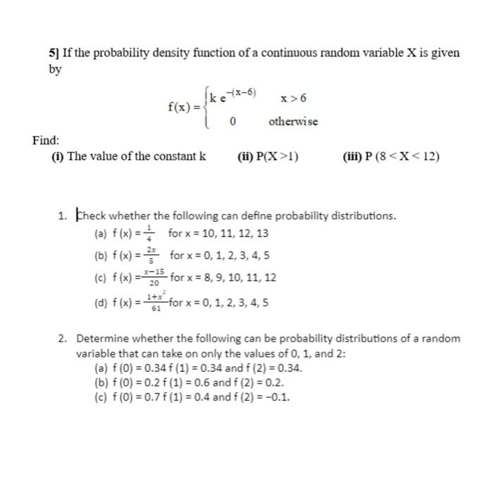 Solved 3.21 Consider the density function f(x)={kx,0,0≤x