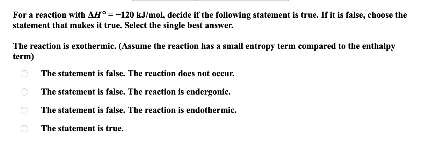 Solved For a reaction with \( \Delta | Chegg.com