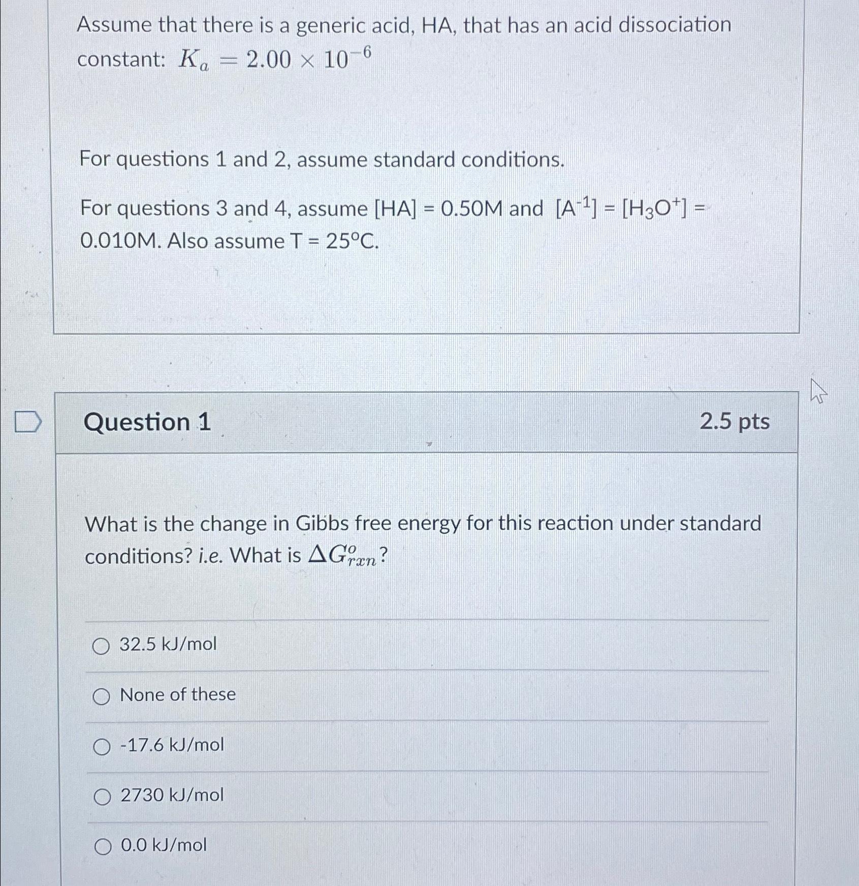 Solved Assume that there is a generic acid, HA, ﻿that has an | Chegg.com