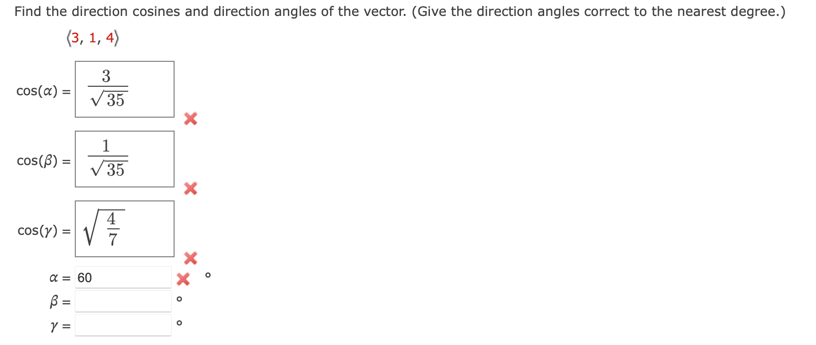Solved Find the direction cosines and direction angles of | Chegg.com