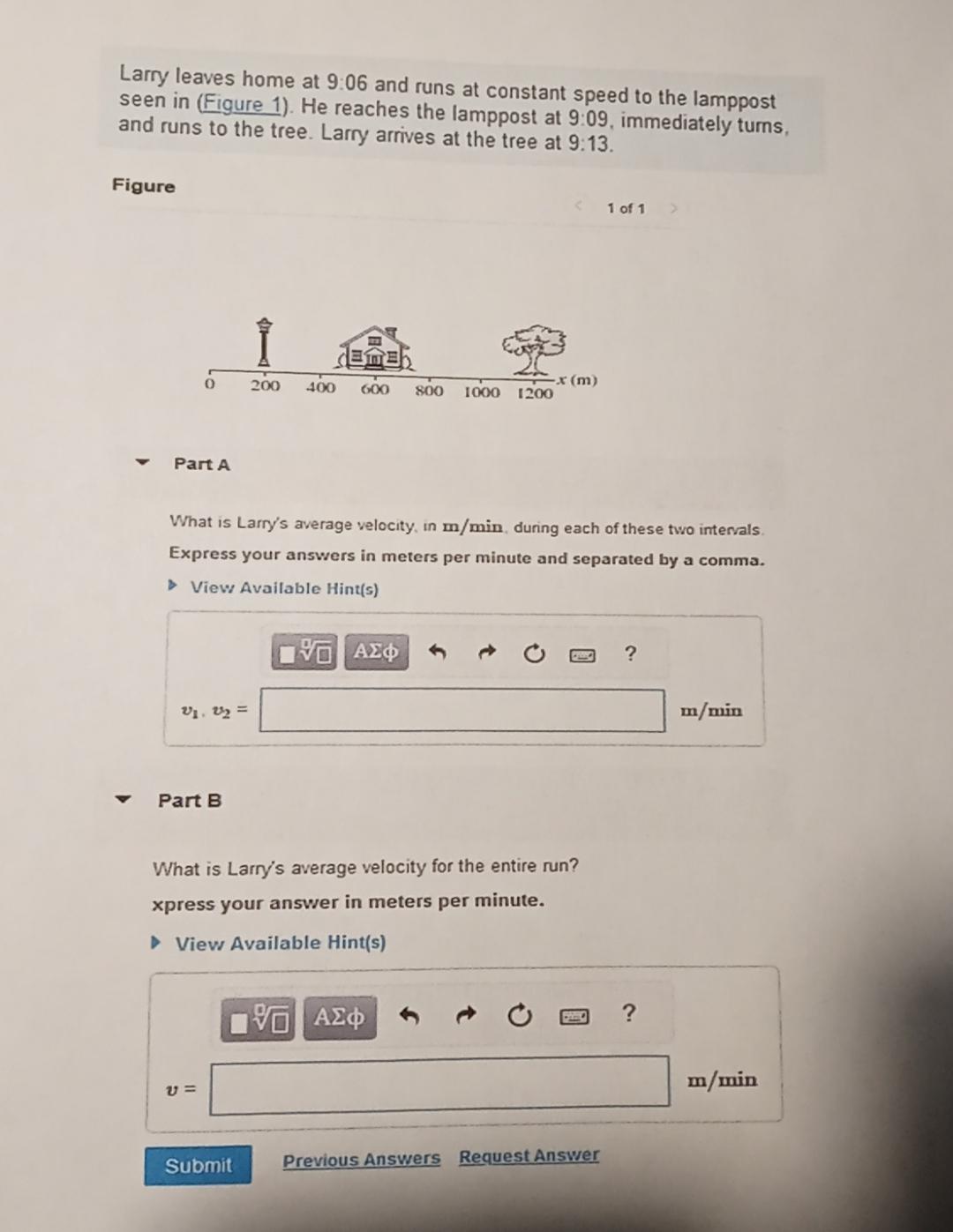 Solved Larry leaves home at 9:06 ﻿and runs at constant speed | Chegg.com