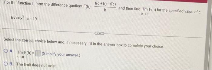Solved For the function f, form the difference quotient | Chegg.com