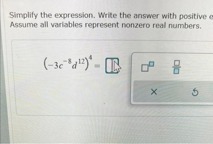Solved Simplify the expression. Write the answer with | Chegg.com
