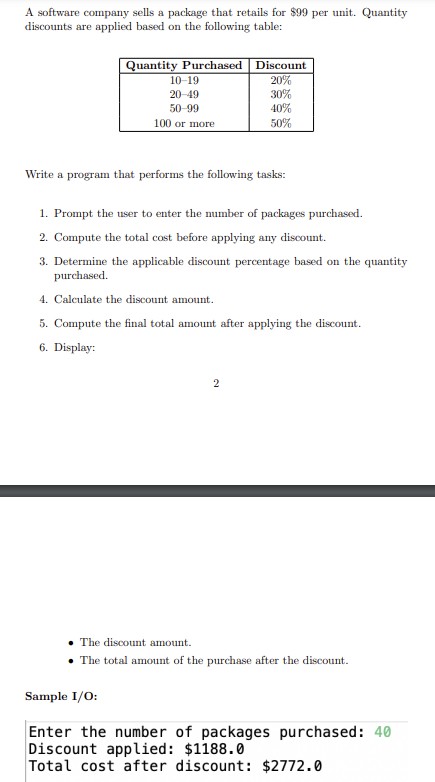 Solved Write a Java program that performs and follows these | Chegg.com