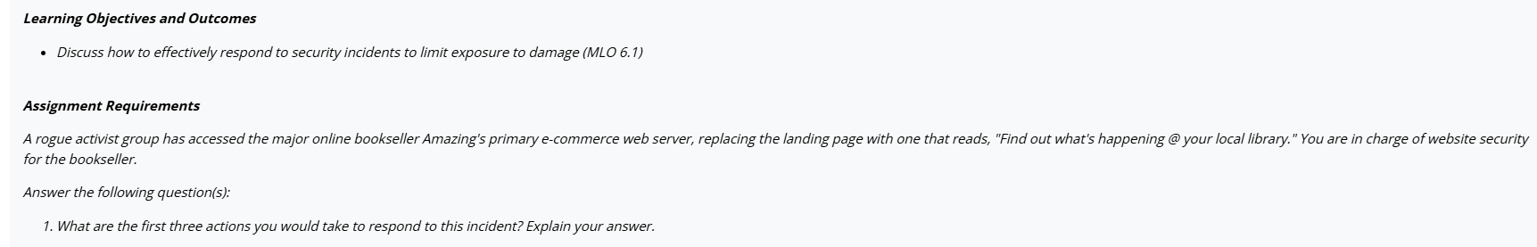 Solved Learning Objectives and Outcomes - ﻿Discuss how to | Chegg.com
