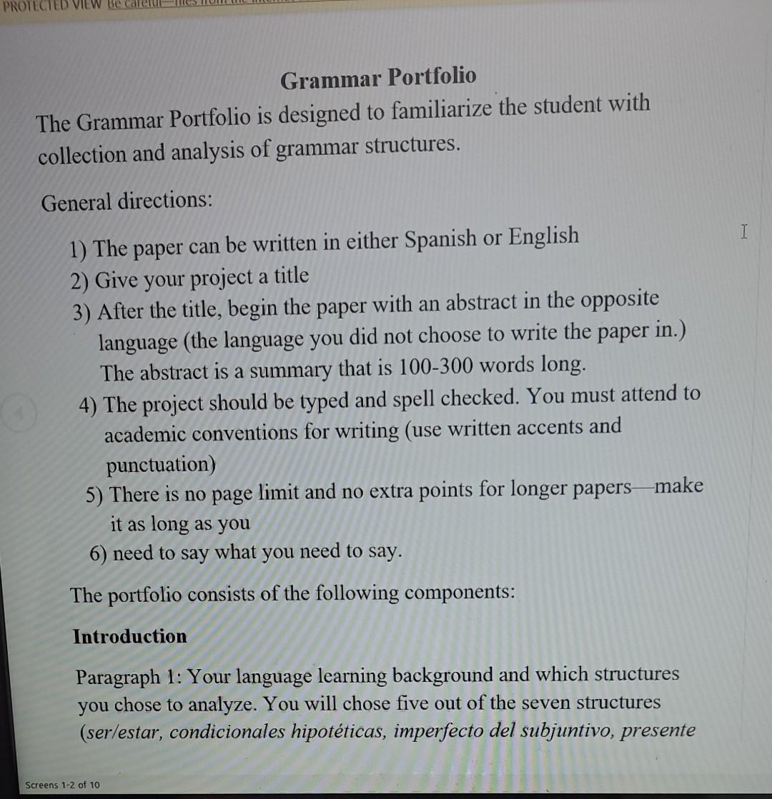 Grammar Portfolio The Grammar Portfolio is designed | Chegg.com