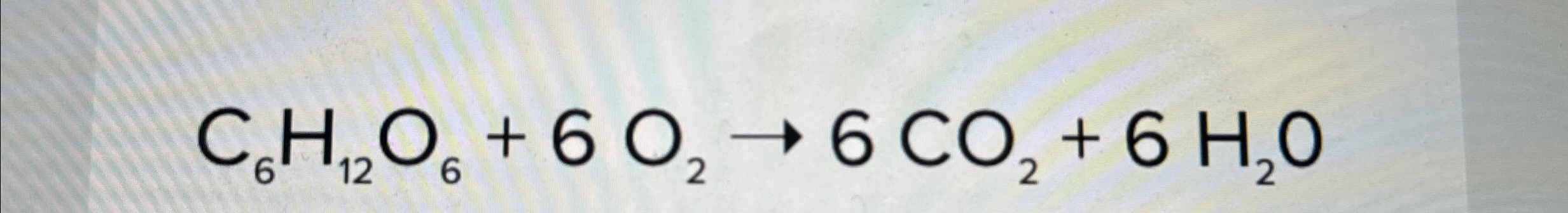 Solved C6H12O6+6O2→6CO2+6H2OWhat compound listed here acts | Chegg.com