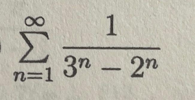 Solved ∑n=1∞3n−2n1 | Chegg.com