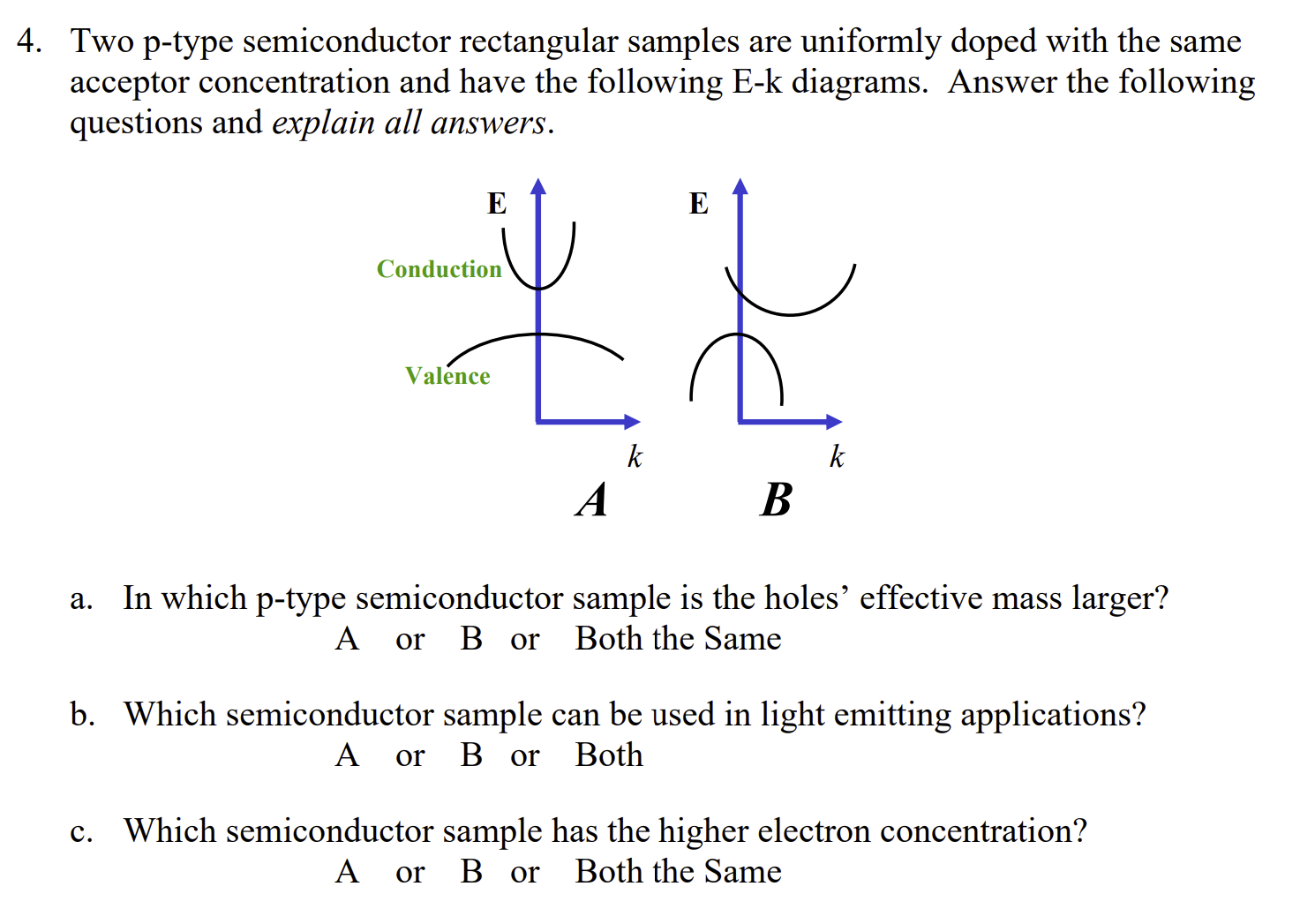 Solved Two p-type semiconductor rectangular samples are | Chegg.com