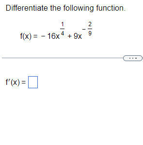 Solved Differentiate the following | Chegg.com