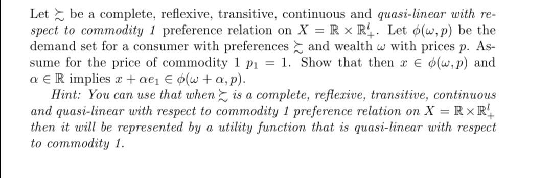 Let be a complete, reflexive, transitive, continuous | Chegg.com