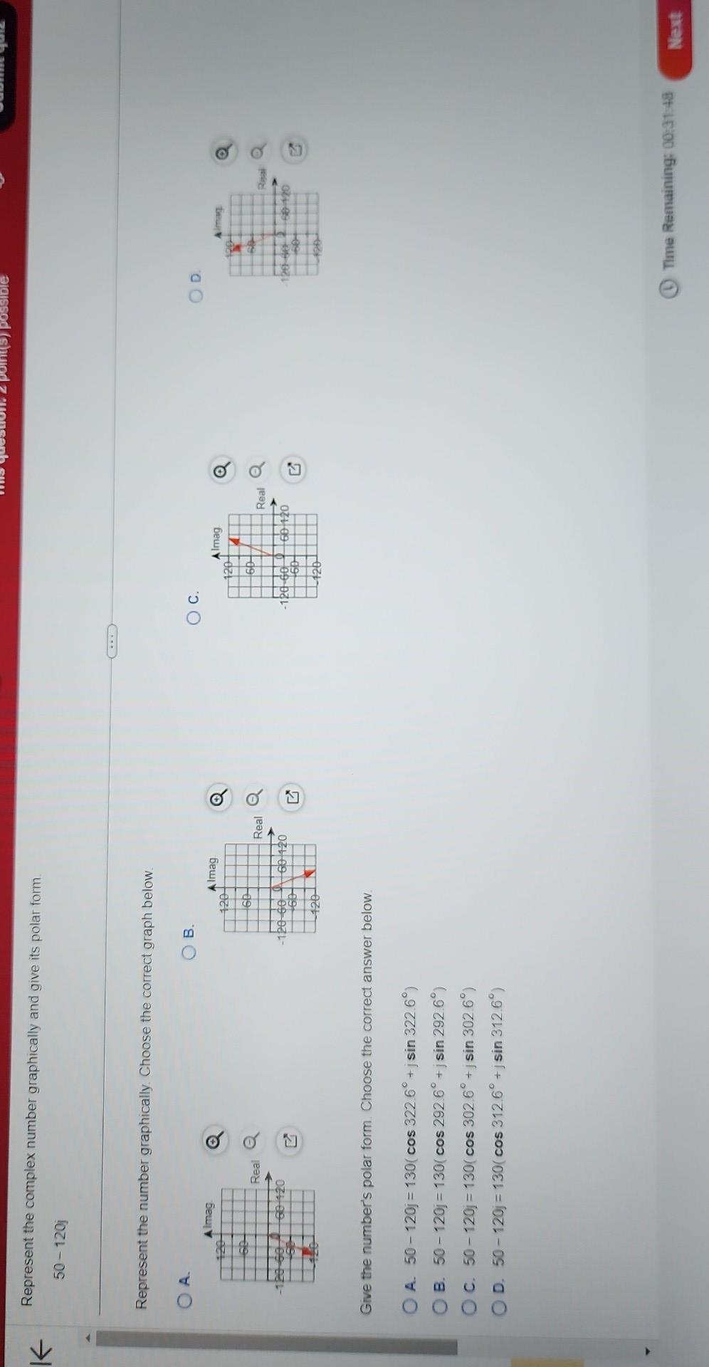 Solved Represent the complex number graphically and give its | Chegg.com