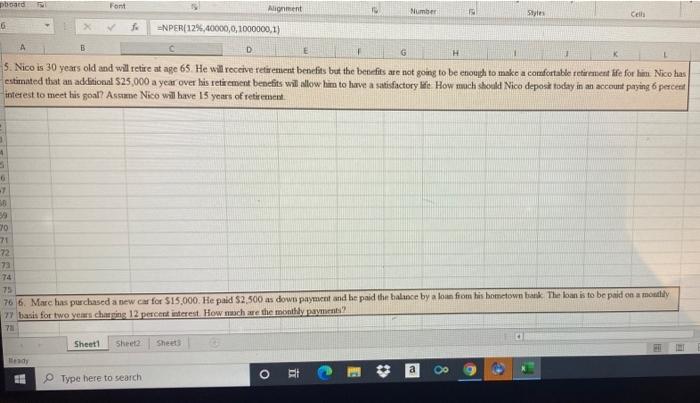 Solved pboard Font Alignment Number Styles Cell G 1 | Chegg.com