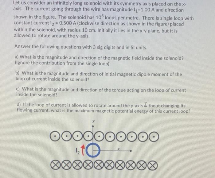 Solved Let us consider an infinitely long solenoid with its | Chegg.com