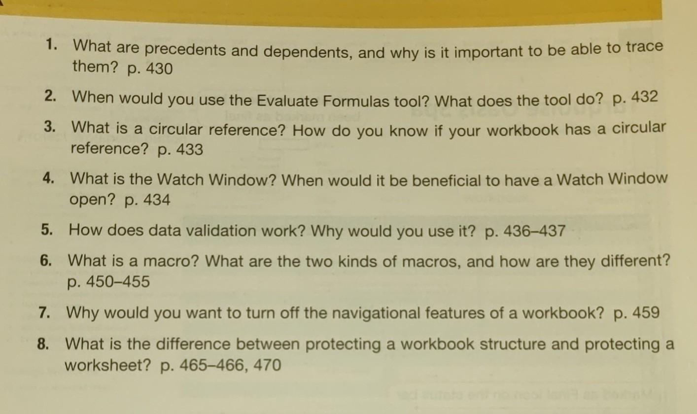 Solved 1. What are precedents and dependents, and why is it | Chegg.com