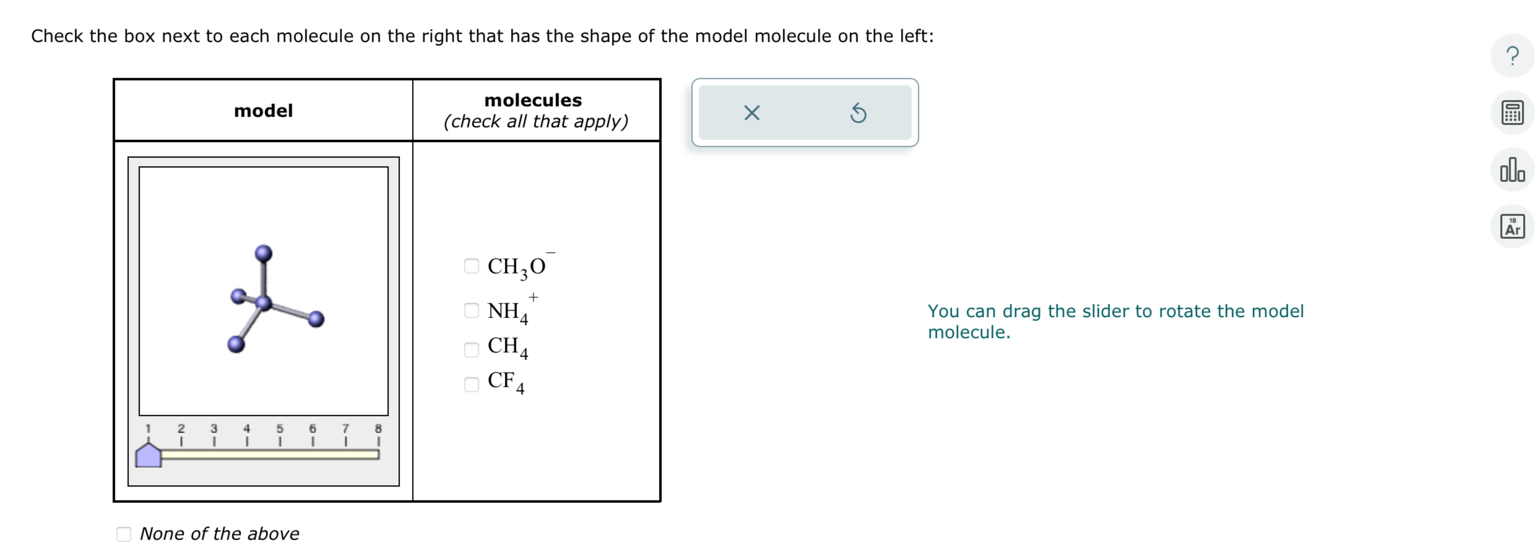 Solved Check the box next to each molecule on the right that | Chegg.com