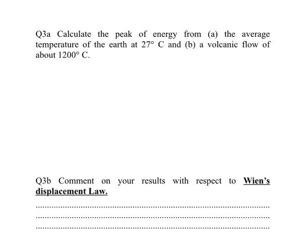 Solved Q3a Calculate the peak of energy from (a) the average | Chegg.com