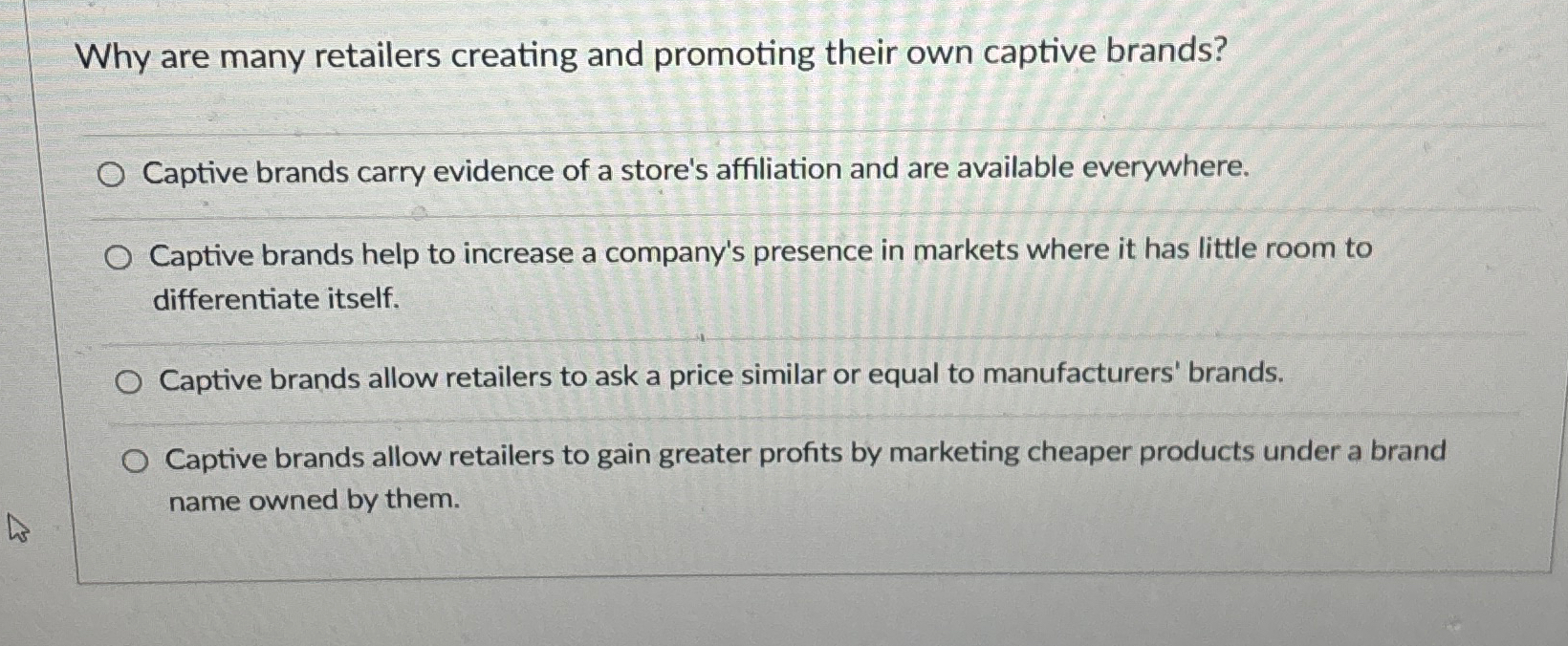 Solved Why are many retailers creating and promoting their | Chegg.com