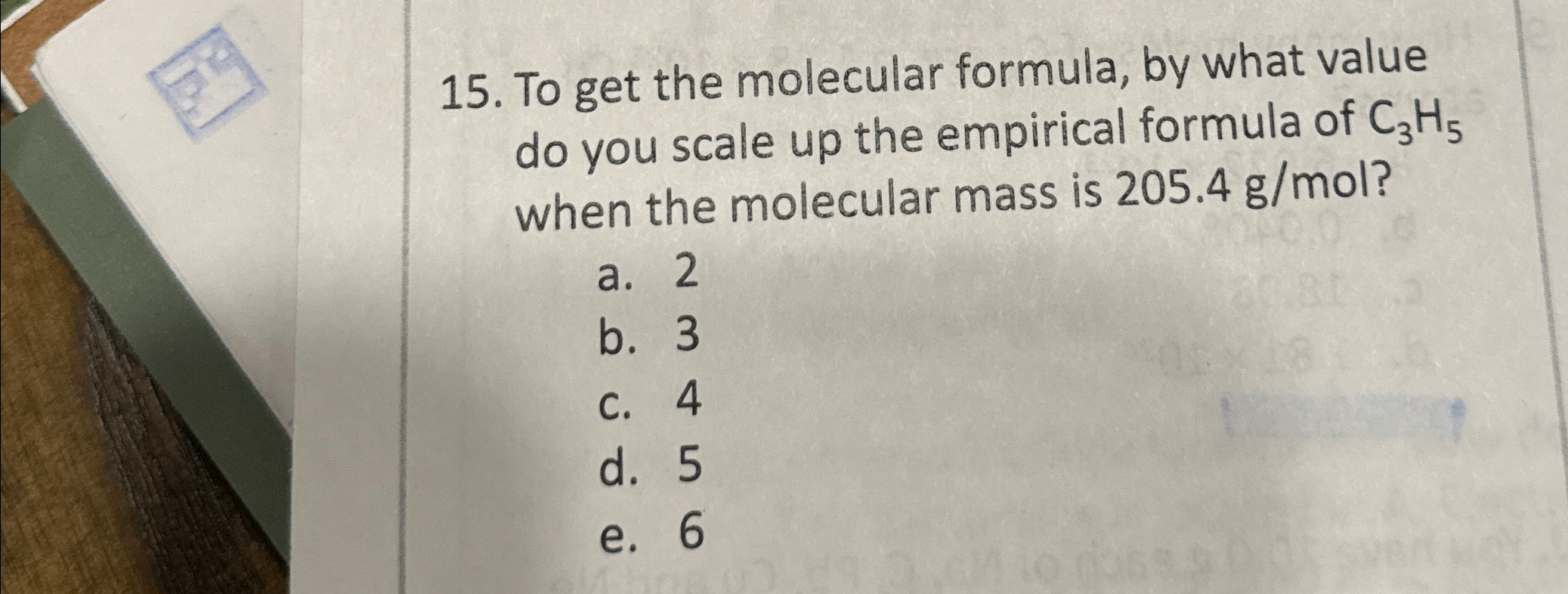 Solved To get the molecular formula, by what value do you | Chegg.com