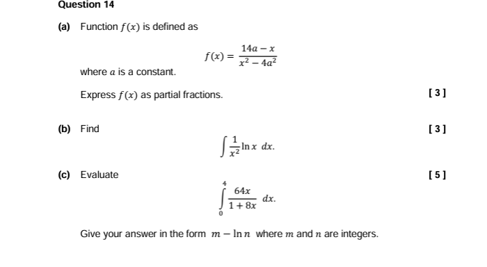 Solved Question 14(a) Function f(x) is defined | Chegg.com Solved Question 14(a) Function f(x) is defined | Chegg.com