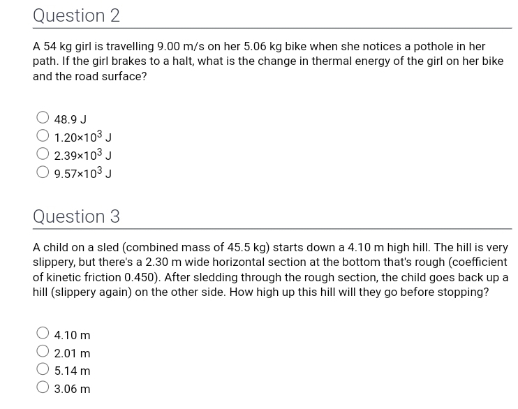 Question 2A 54kg ﻿girl is travelling 9.00ms ﻿on her | Chegg.com