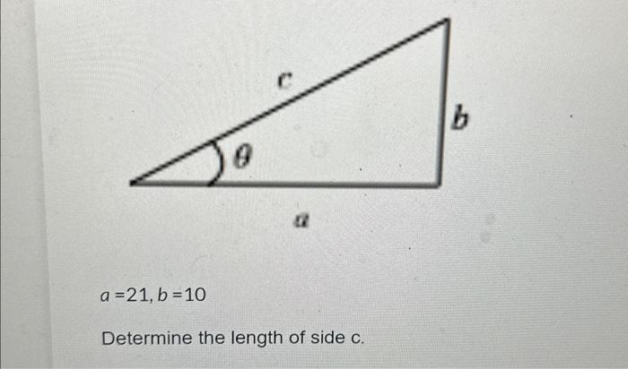Solved Determine the length of side \\( c \\). | Chegg.com