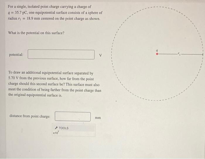 Solved For a single, isolated point charge carrying a charge | Chegg.com