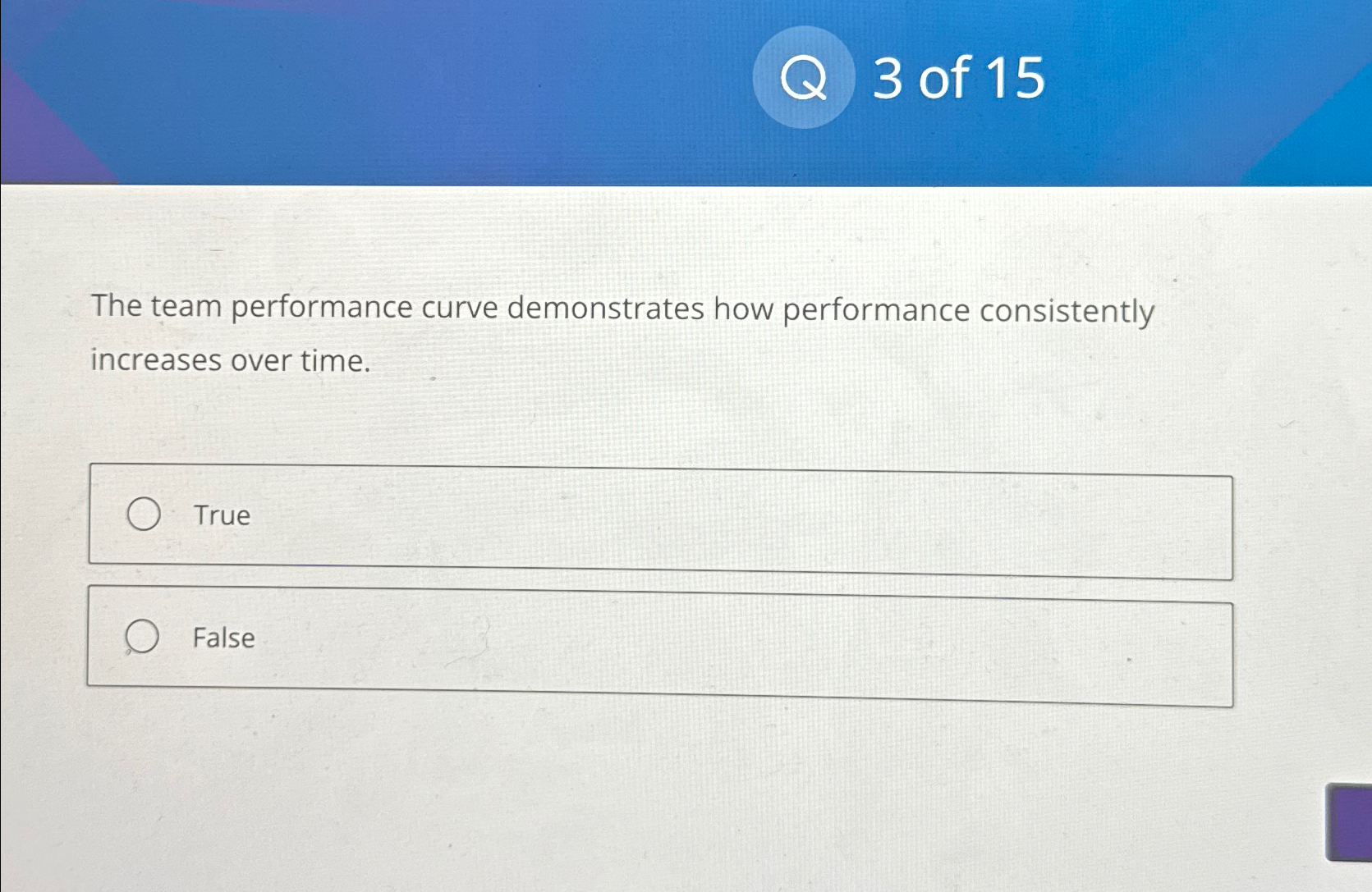 Solved 3 ﻿of 15The team performance curve demonstrates how | Chegg.com