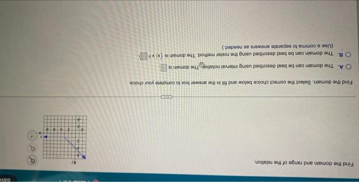 Solved Sav Find the domain and range of the relation Find | Chegg.com