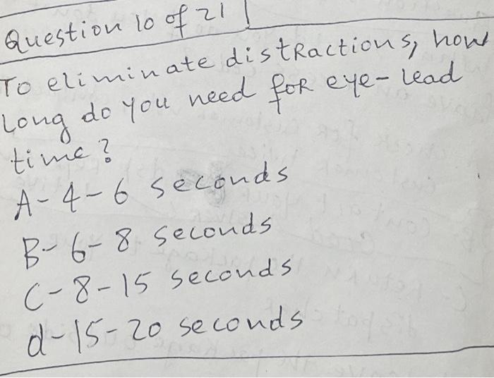 Solved To eliminate distractions, how long do you need for | Chegg.com