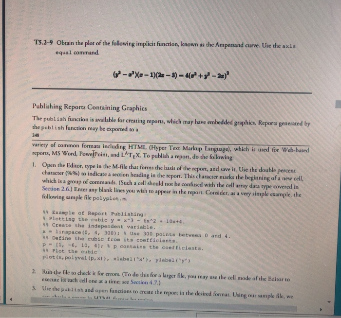 Solved T5.2-9 Obtain the plot of the following implicit | Chegg.com